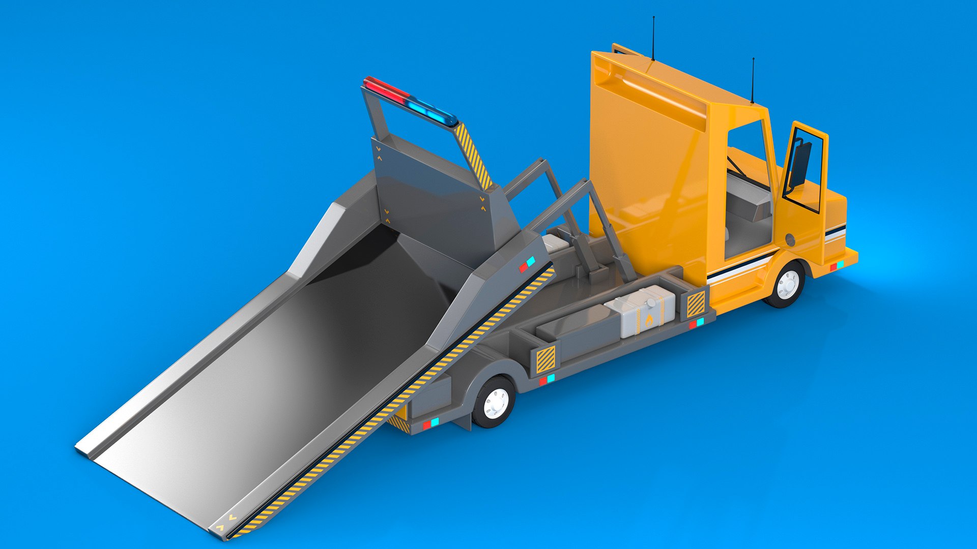 Tow Truck Cartoon 3D Model - TurboSquid 1624351