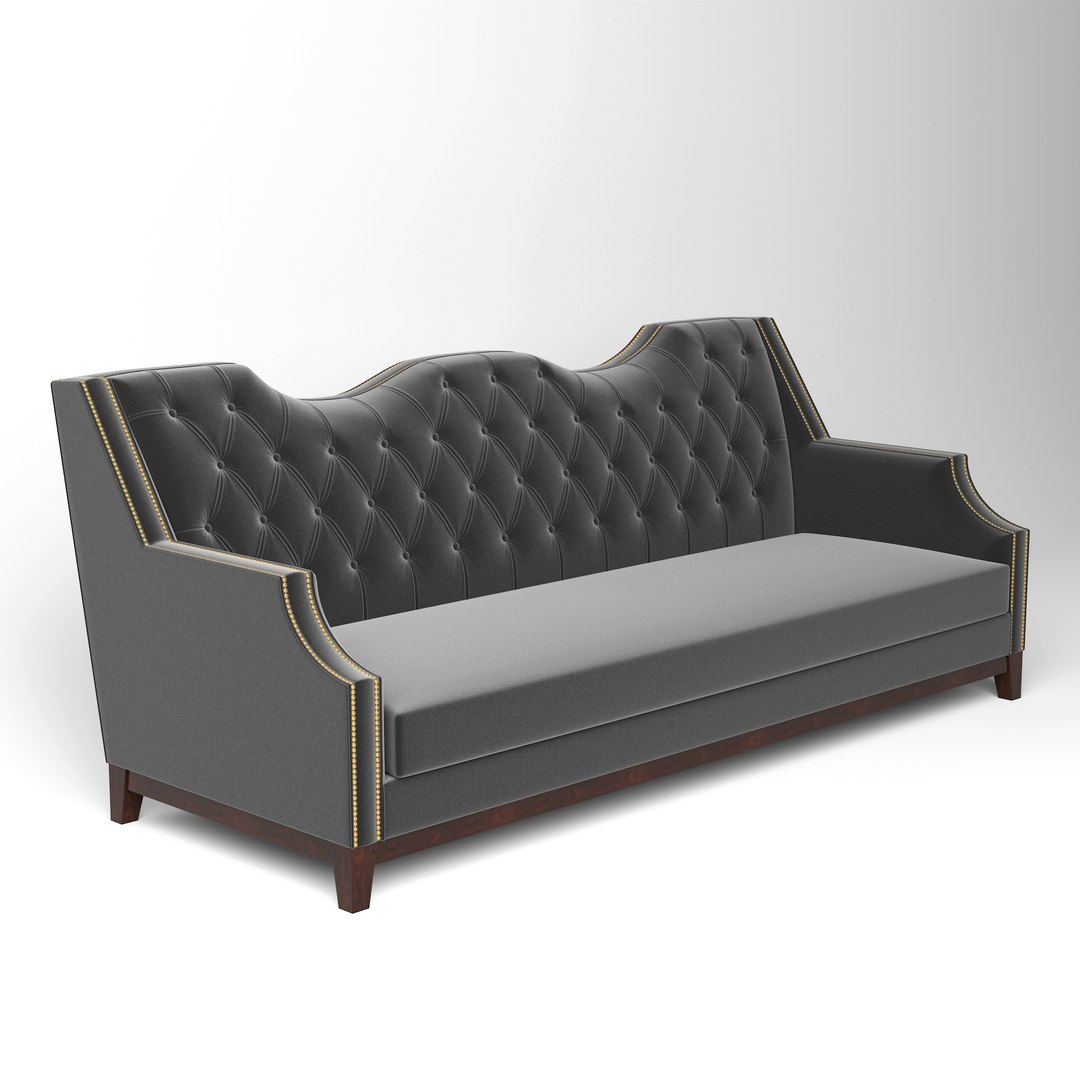 Chesterfield Fabric Sofa Model - TurboSquid 2183025