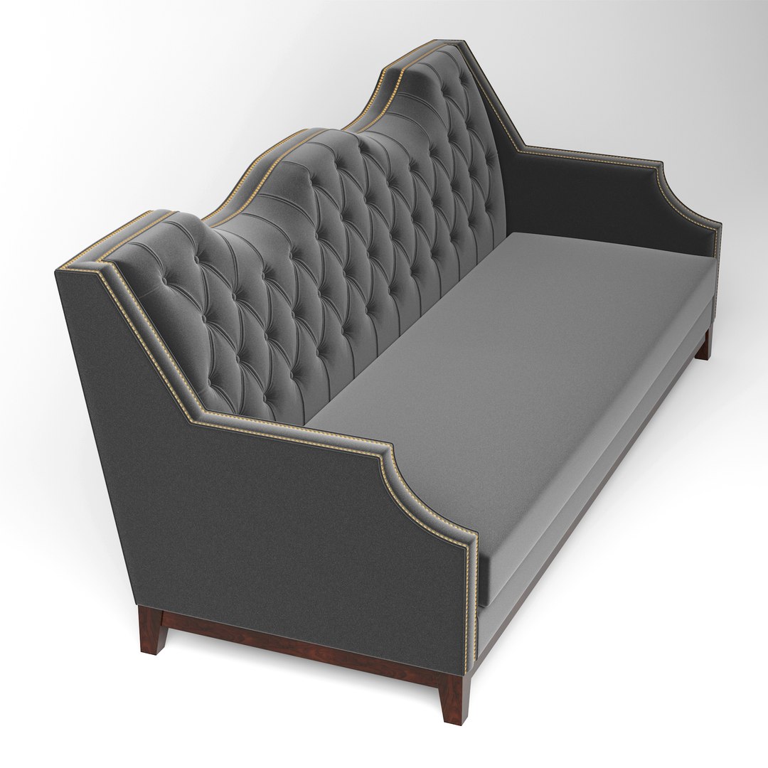 Chesterfield Fabric Sofa Model - TurboSquid 2183025