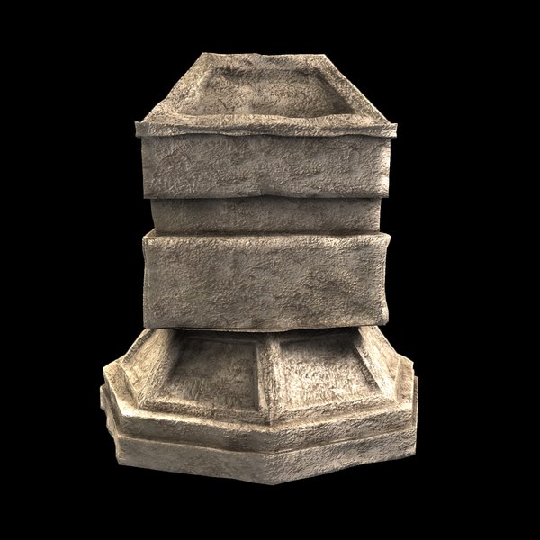 3d stone altar model