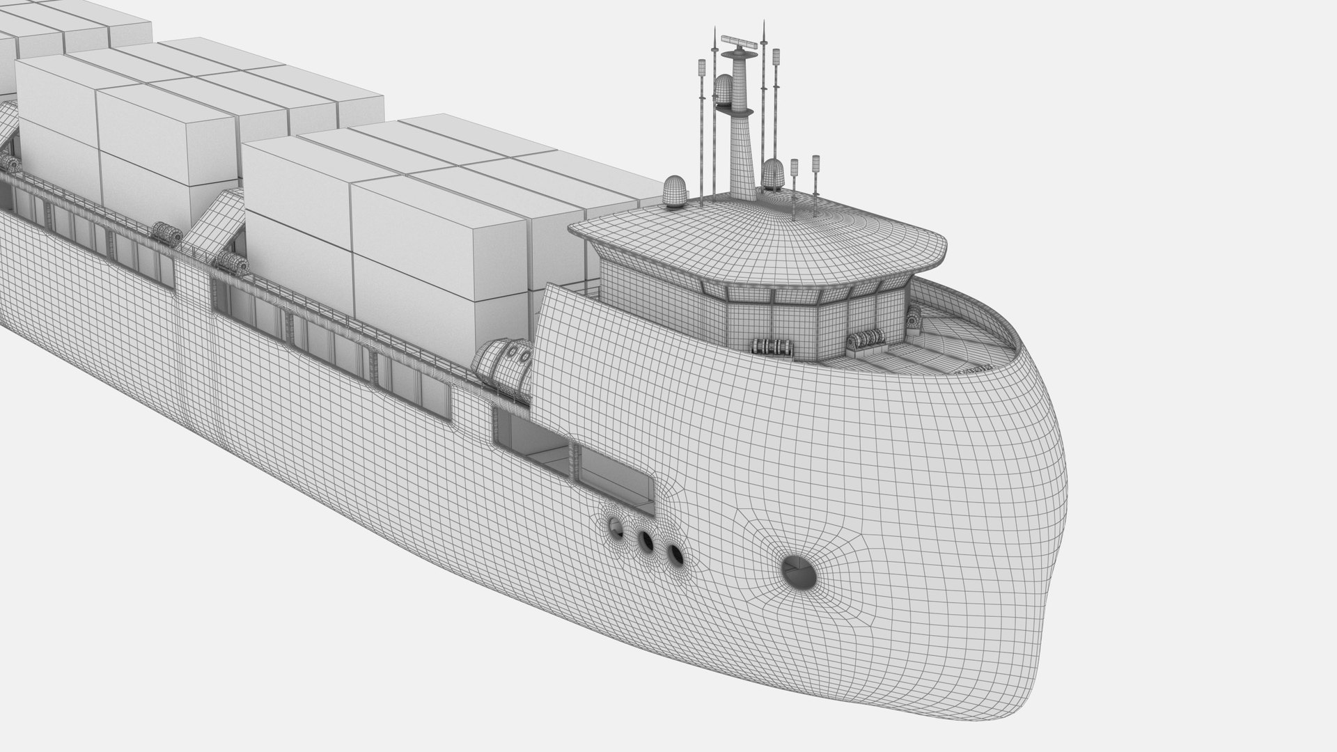 X-bow Cargo Ship Model - TurboSquid 2213340