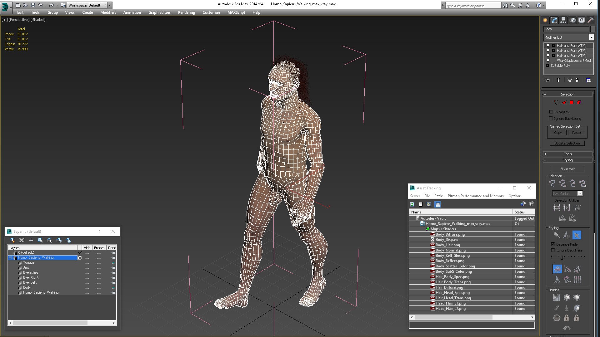 3D Model Homo Sapiens Walking Fur - TurboSquid 2166925