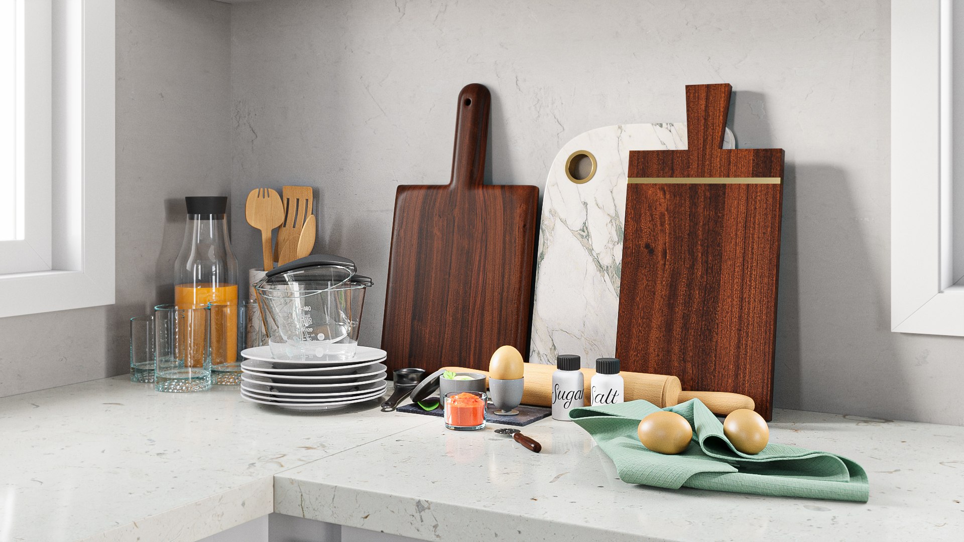 modelo 3d kitchen decor-Set01 - TurboSquid 2105380