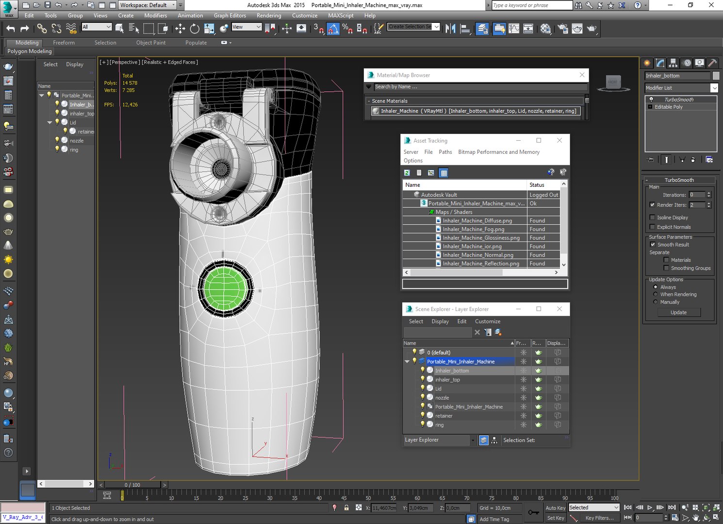 3D Portable Mini Inhaler Machine - TurboSquid 1919724