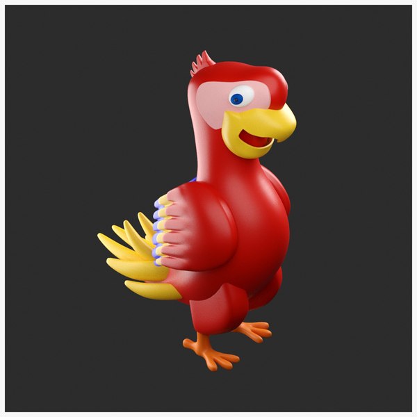 modelo 3d Red Parrot Bird - TurboSquid 2057388
