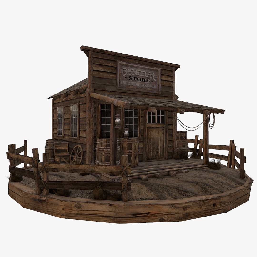 Old West General Store Model - TurboSquid 1352194