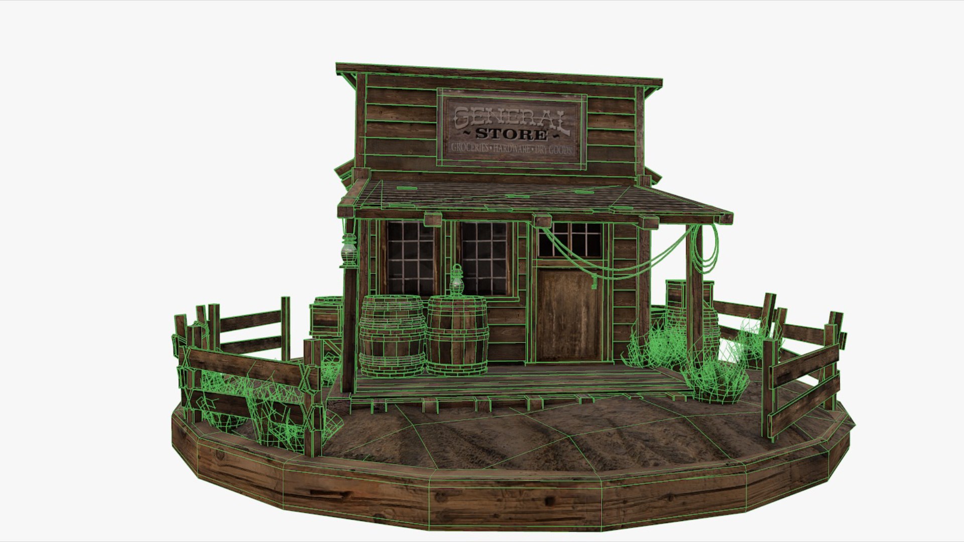 Old West General Store Model - TurboSquid 1352194