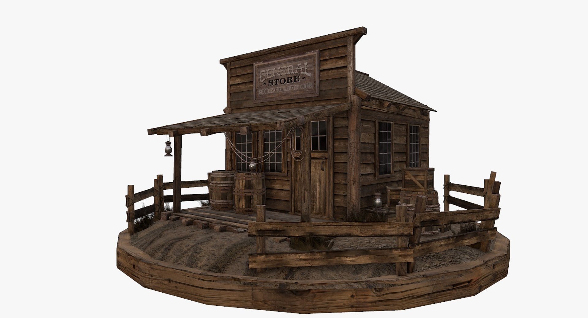 Old West General Store Model - TurboSquid 1352194