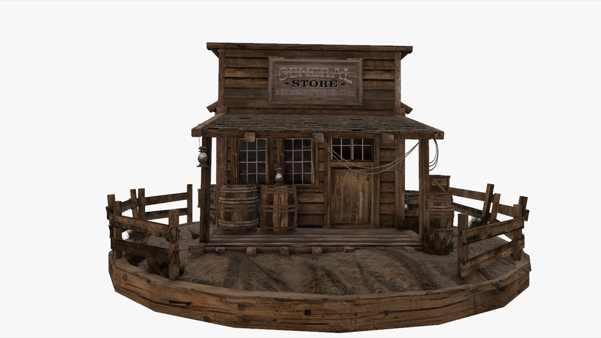 Old West General Store Model - TurboSquid 1352194