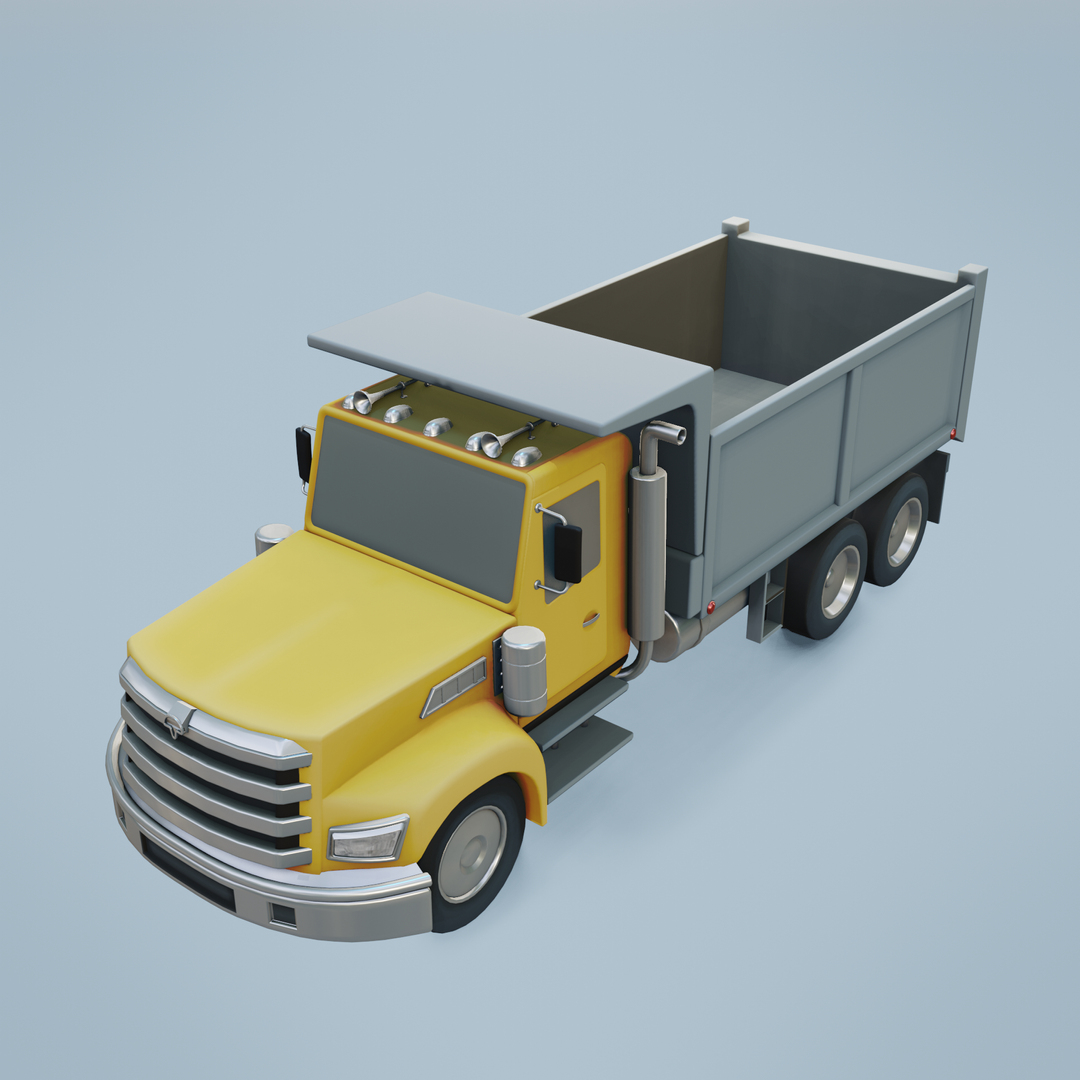 Dump Cartoon Truck 3D Model Stylized 3D Model - TurboSquid 2264050