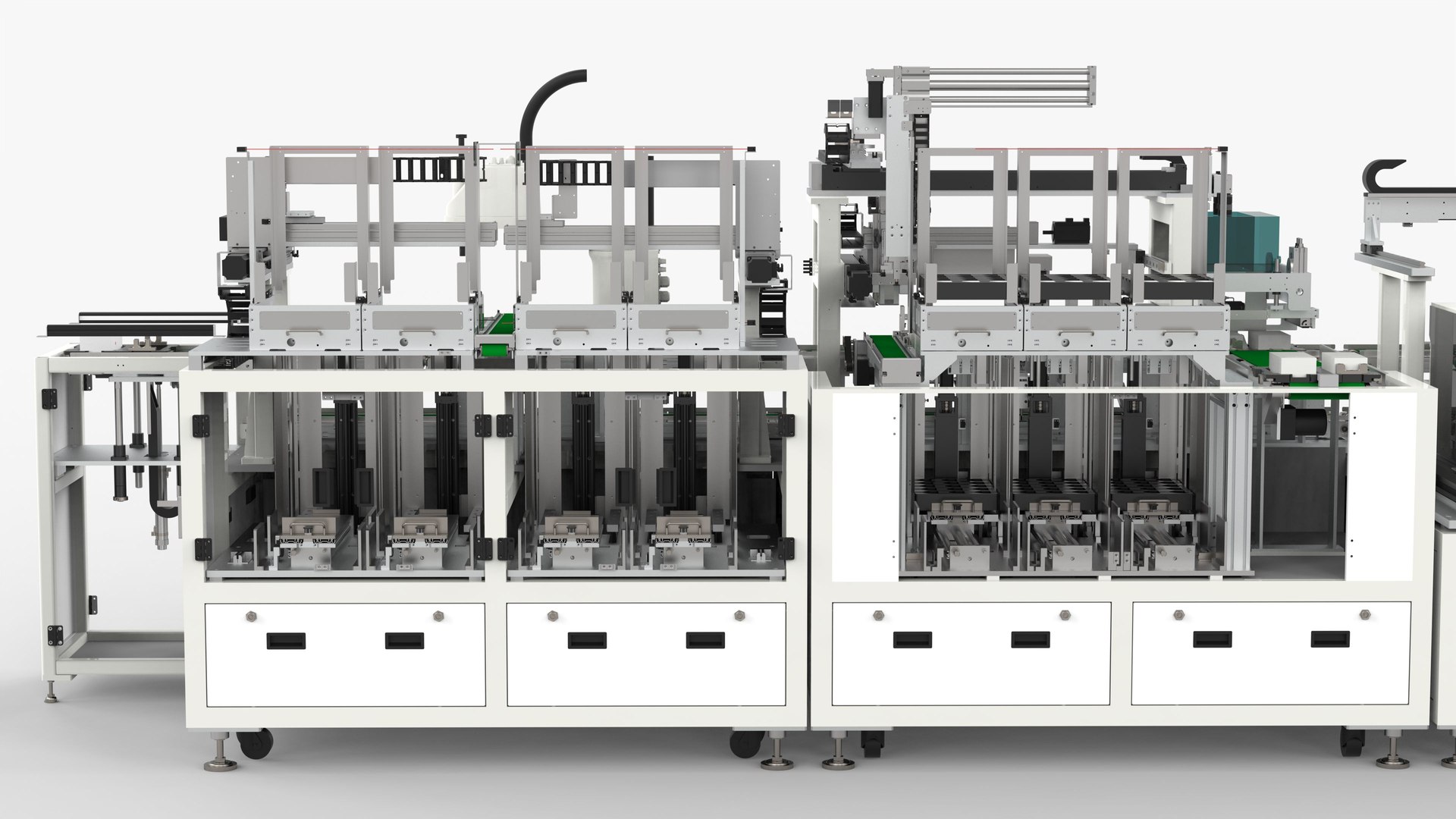 Automatic Mobile Phone Box Labeling And Assembly Earphone Machine 3D ...