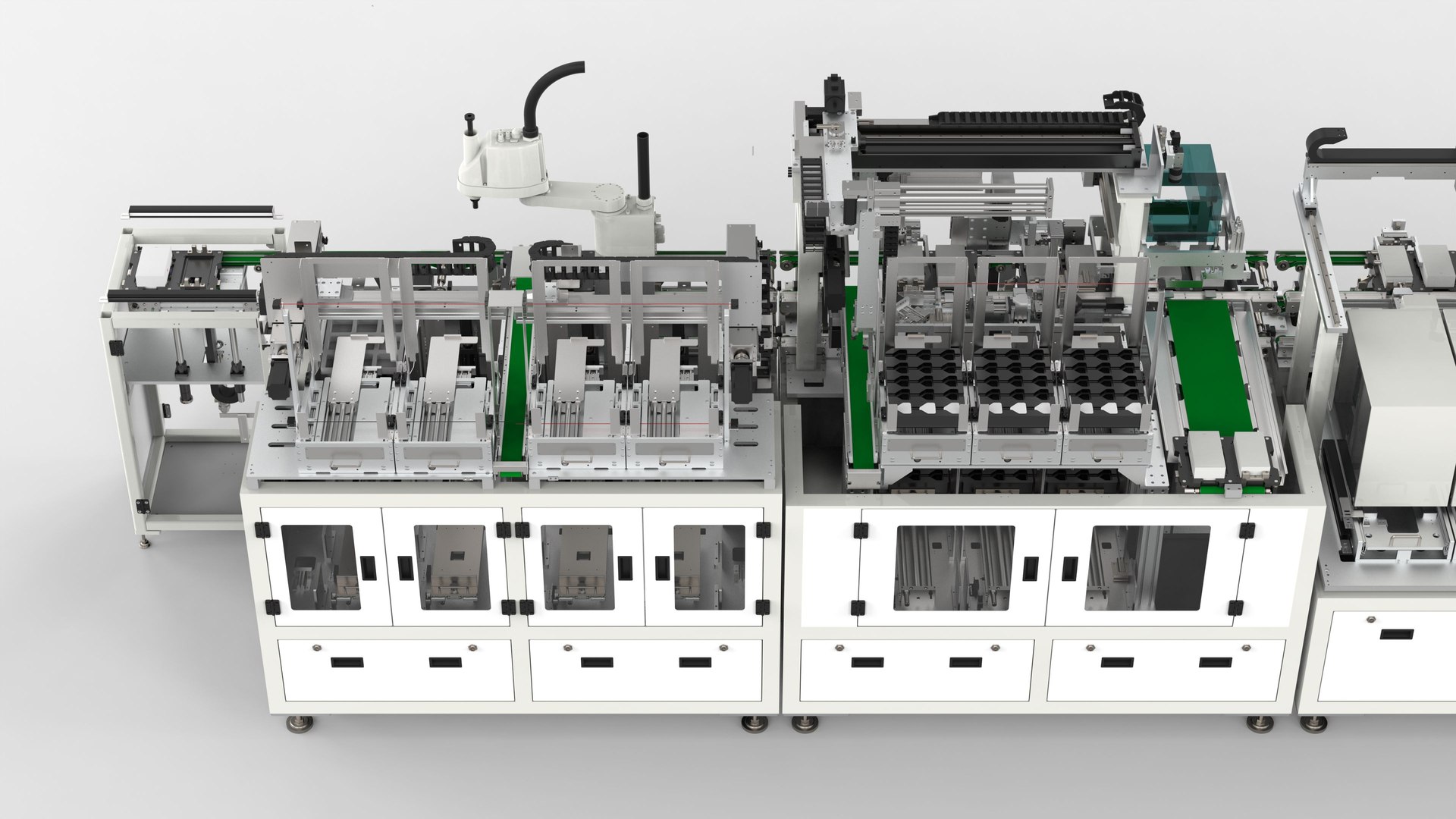 Automatic Mobile Phone Box Labeling And Assembly Earphone Machine 3D ...