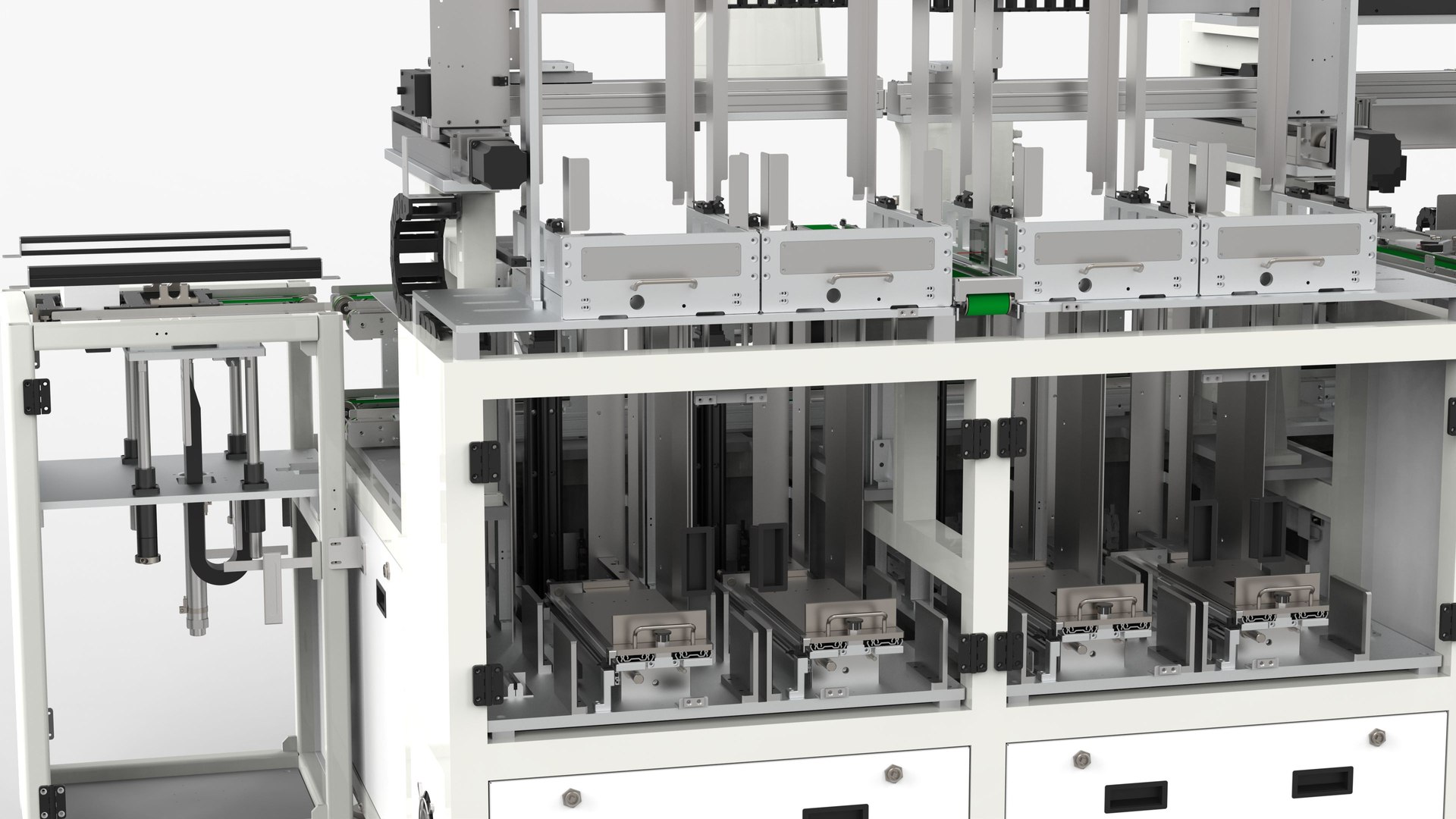 Automatic Mobile Phone Box Labeling And Assembly Earphone Machine 3D ...