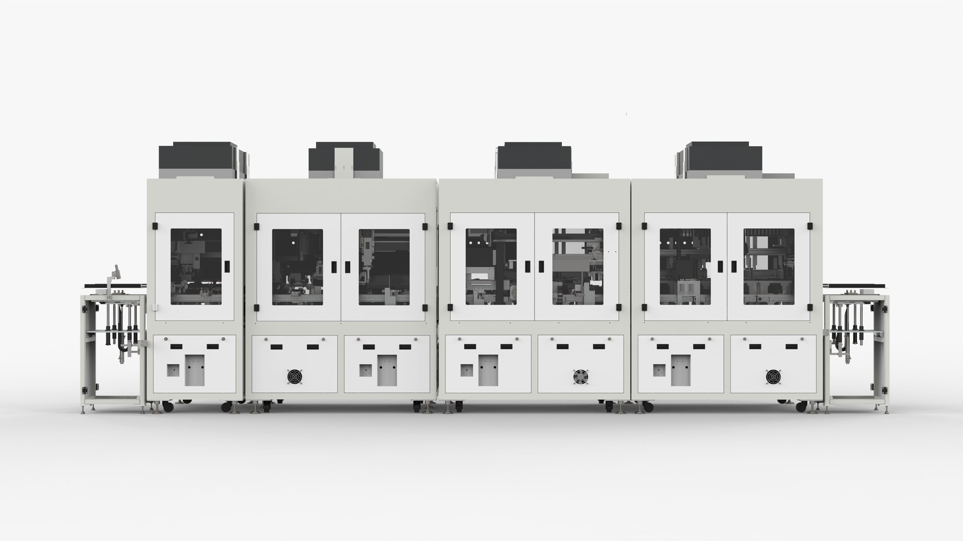 Automatic Mobile Phone Box Labeling And Assembly Earphone Machine 3D ...