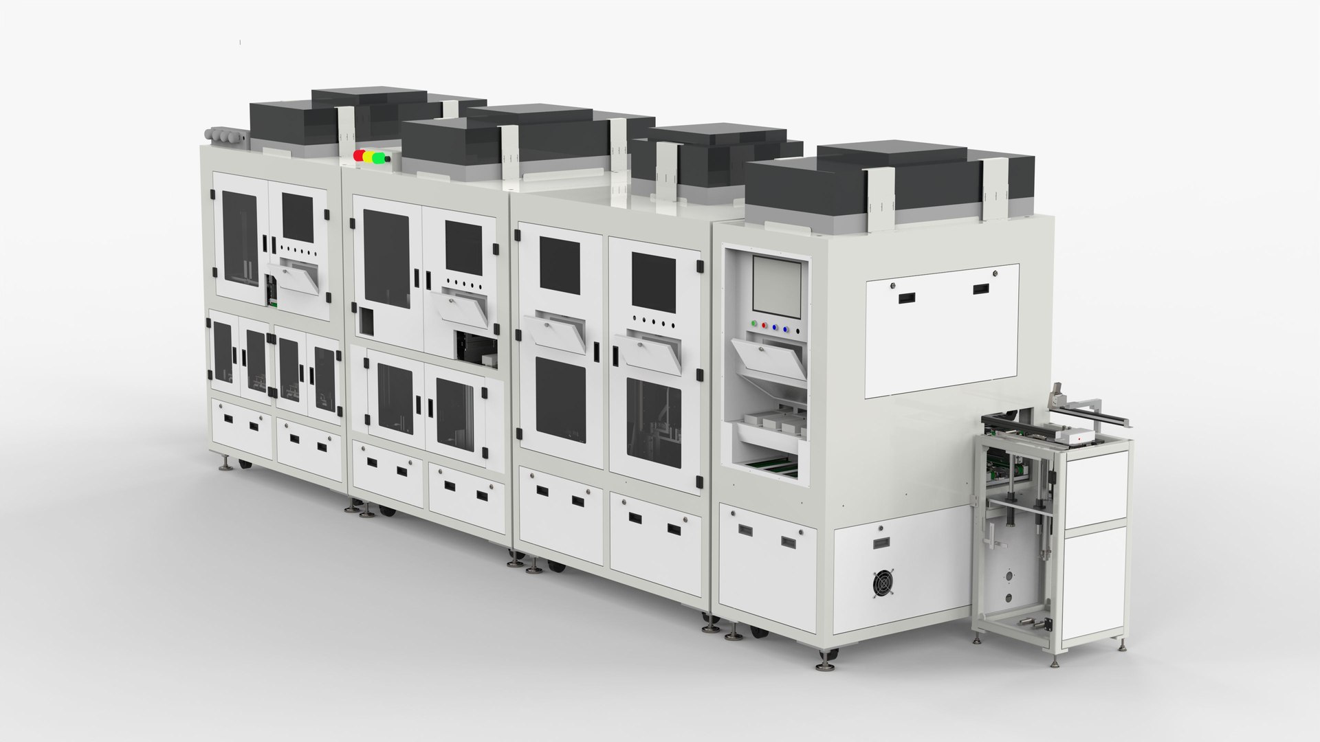 Automatic Mobile Phone Box Labeling And Assembly Earphone Machine 3D ...