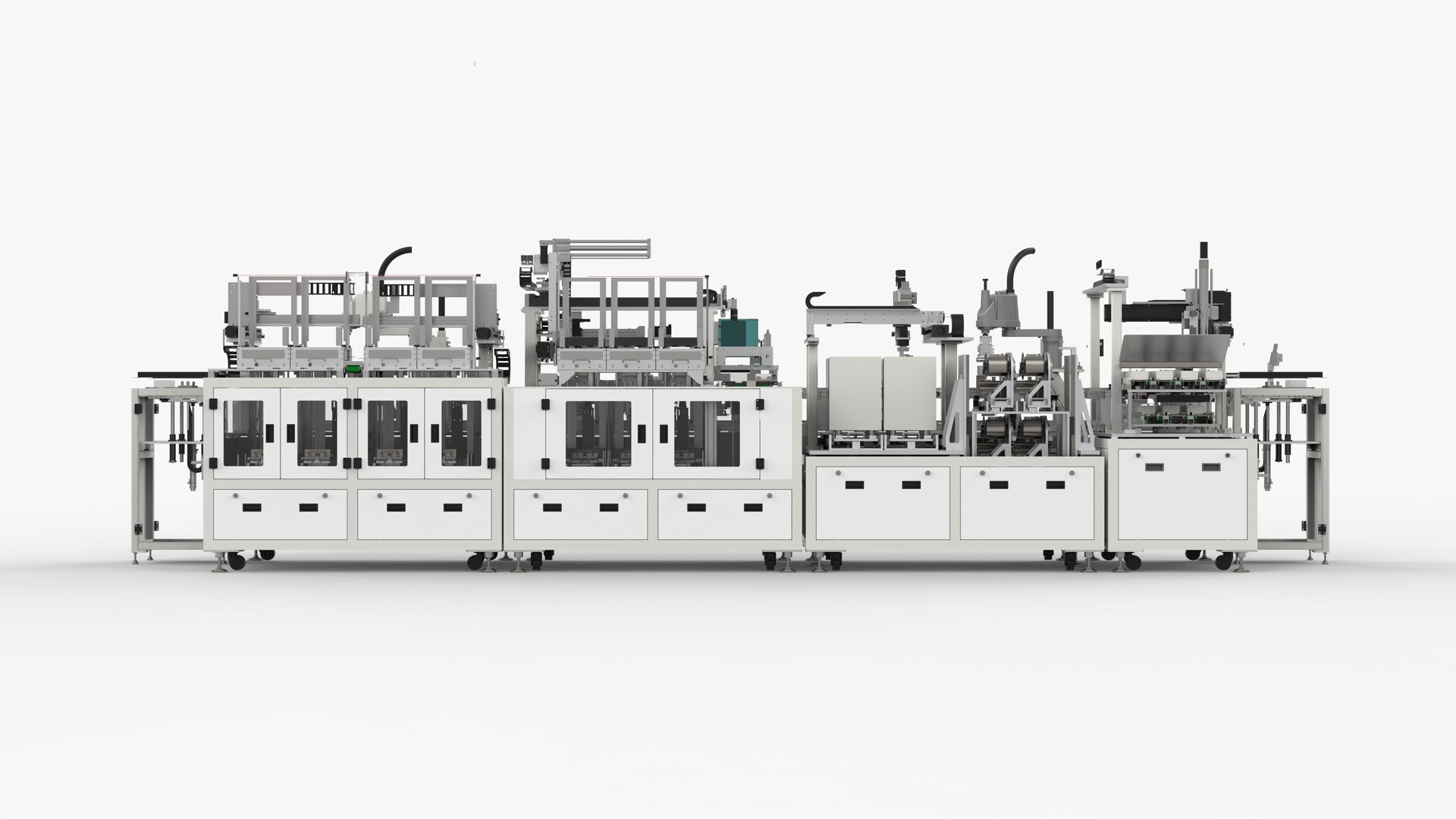 Automatic Mobile Phone Box Labeling And Assembly Earphone Machine 3D ...