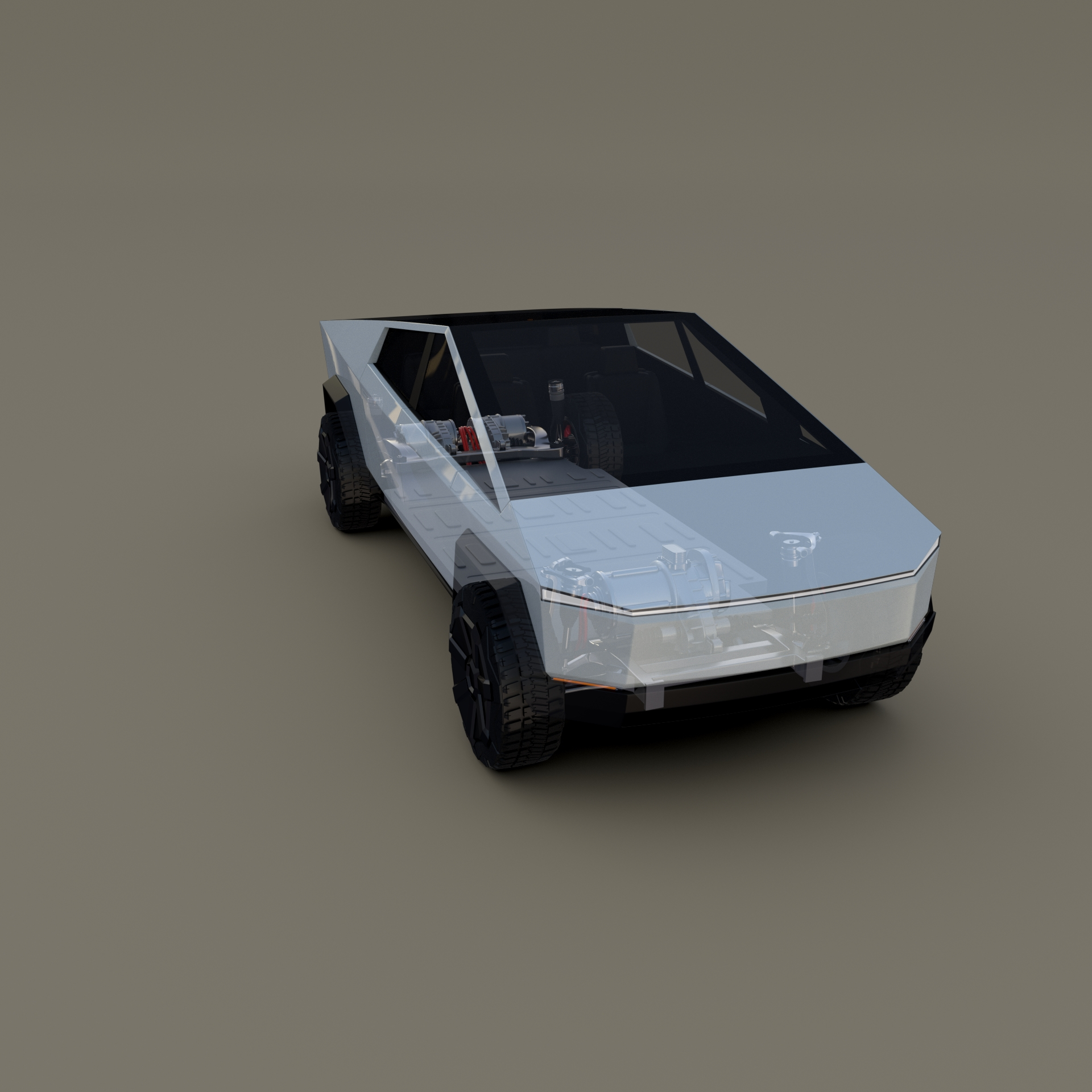 3D tesla cybertruck chassis - TurboSquid 1514625