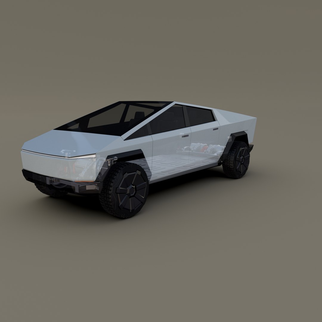 3D tesla cybertruck chassis - TurboSquid 1514625