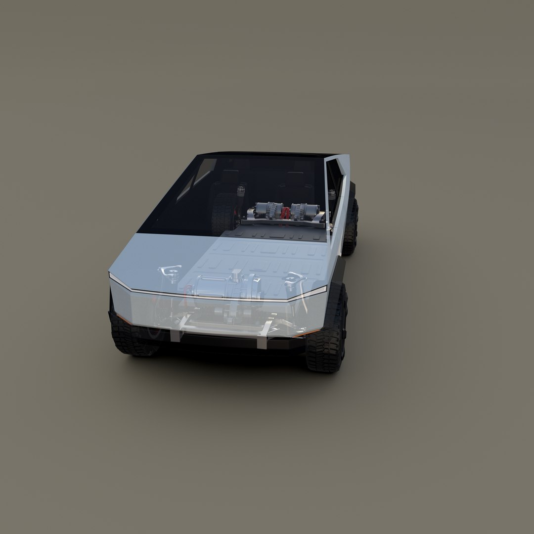 3D tesla cybertruck chassis - TurboSquid 1514625