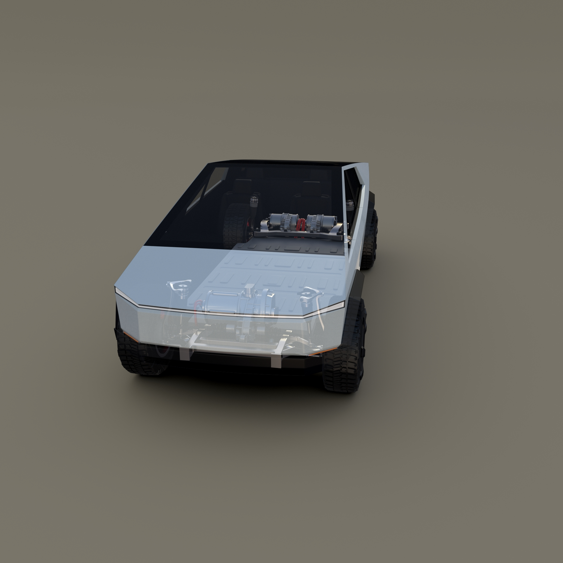 3D tesla cybertruck chassis - TurboSquid 1514625