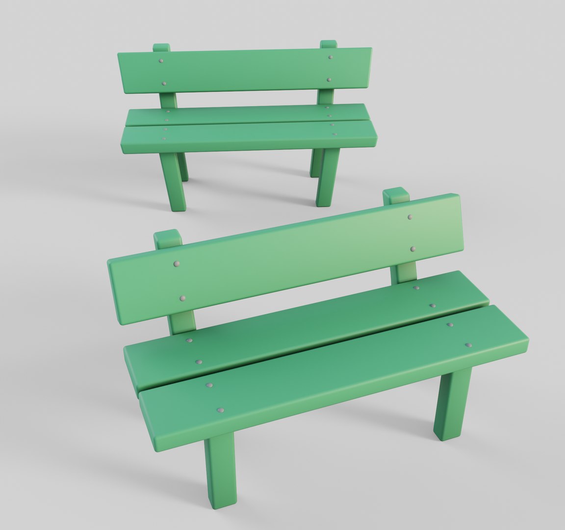 Cartoon Bench 4 Model - TurboSquid 2029011