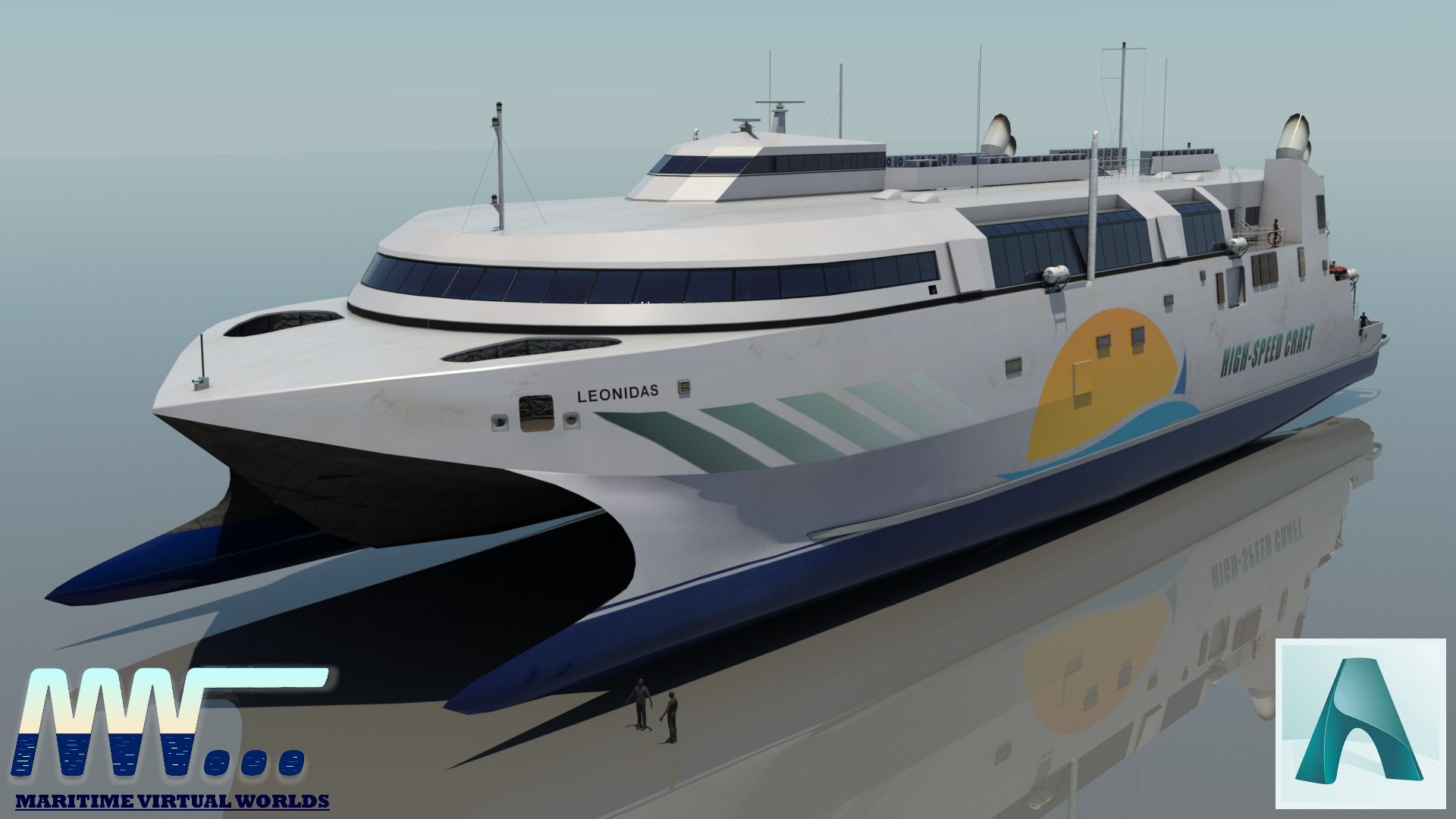 3D Model High Speed Ferry Catamaran - TurboSquid 1803736