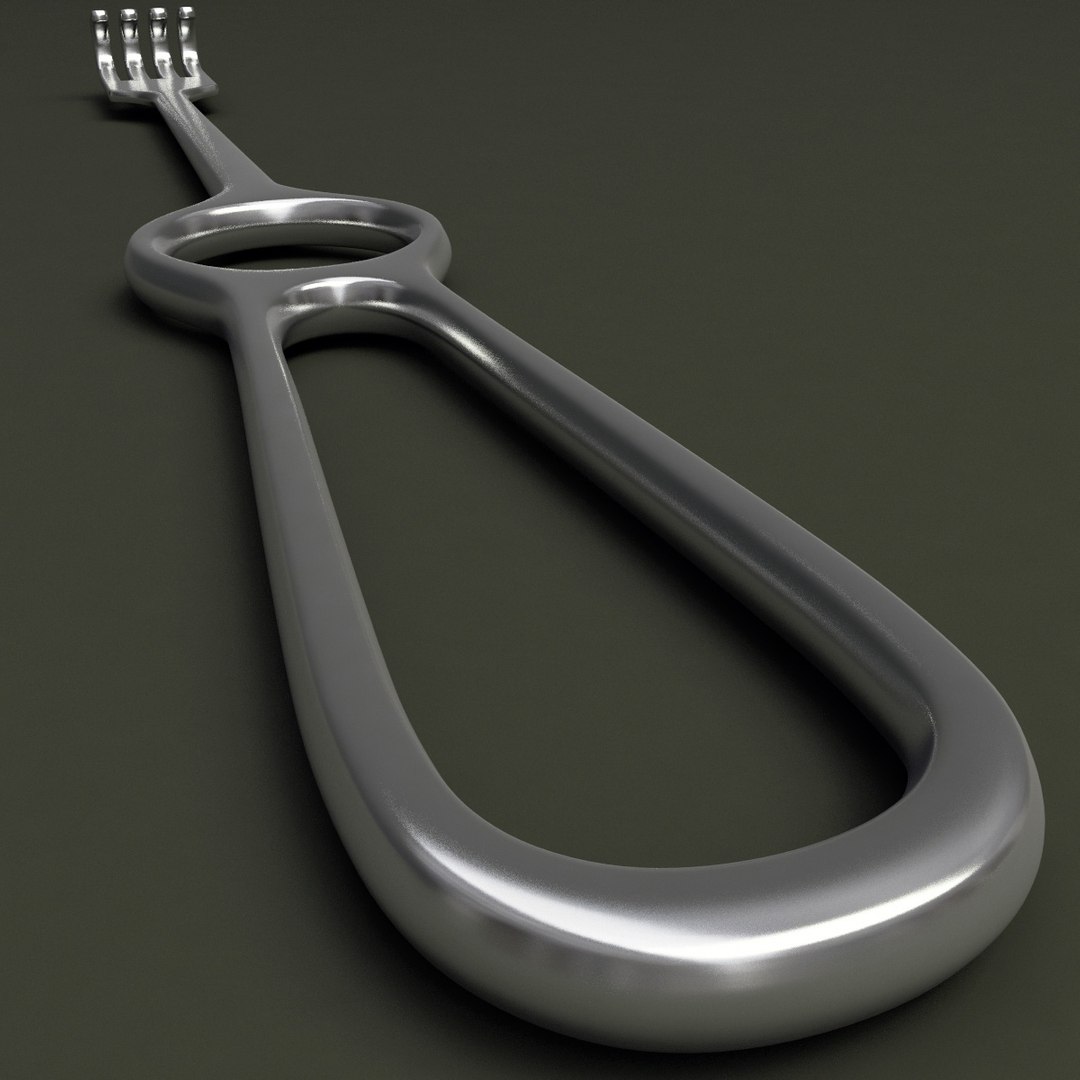 medical instrument retractor 3d model