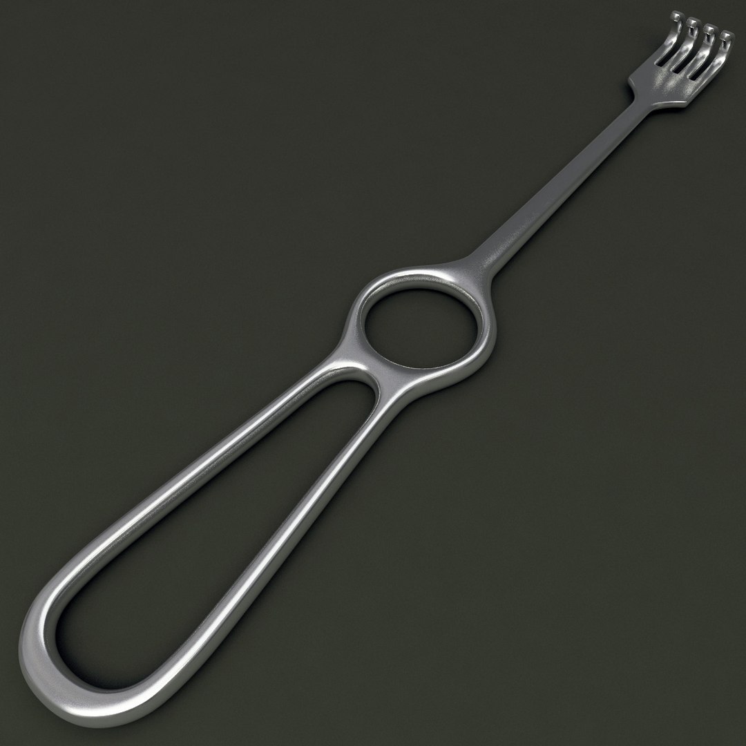 medical instrument retractor 3d model