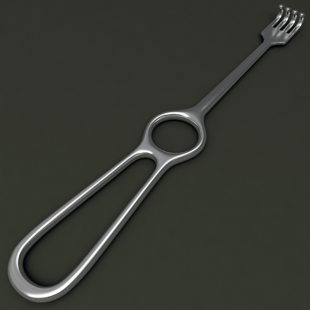 medical instrument retractor 3d model