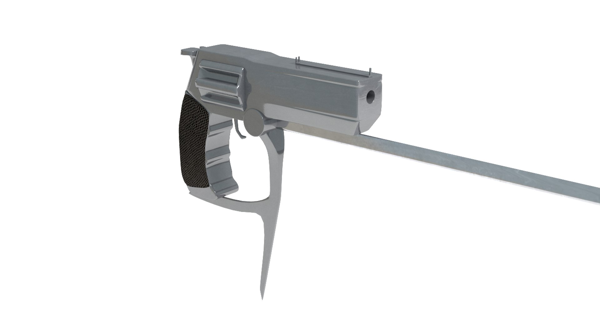 gun blade dagger 3d model
