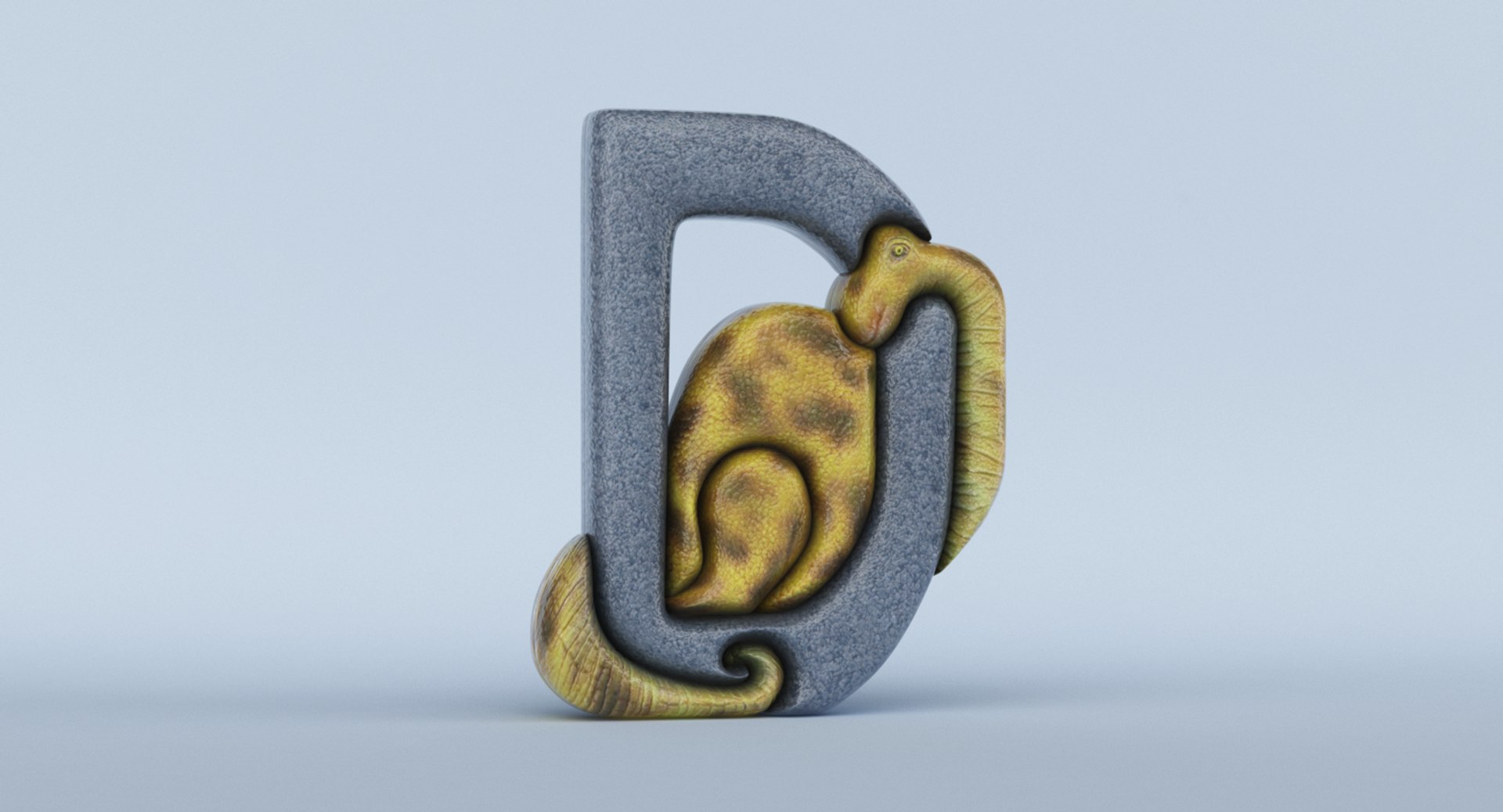 3D Cartoon Fonts D - TurboSquid 1171211