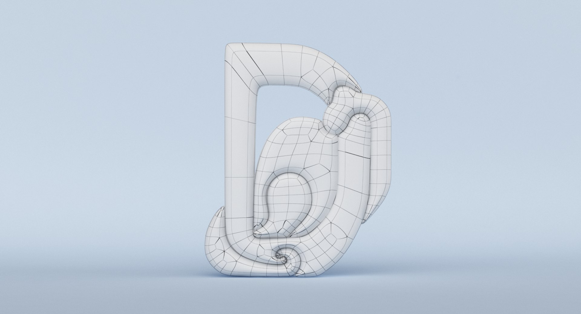 3D Cartoon Fonts D - TurboSquid 1171211