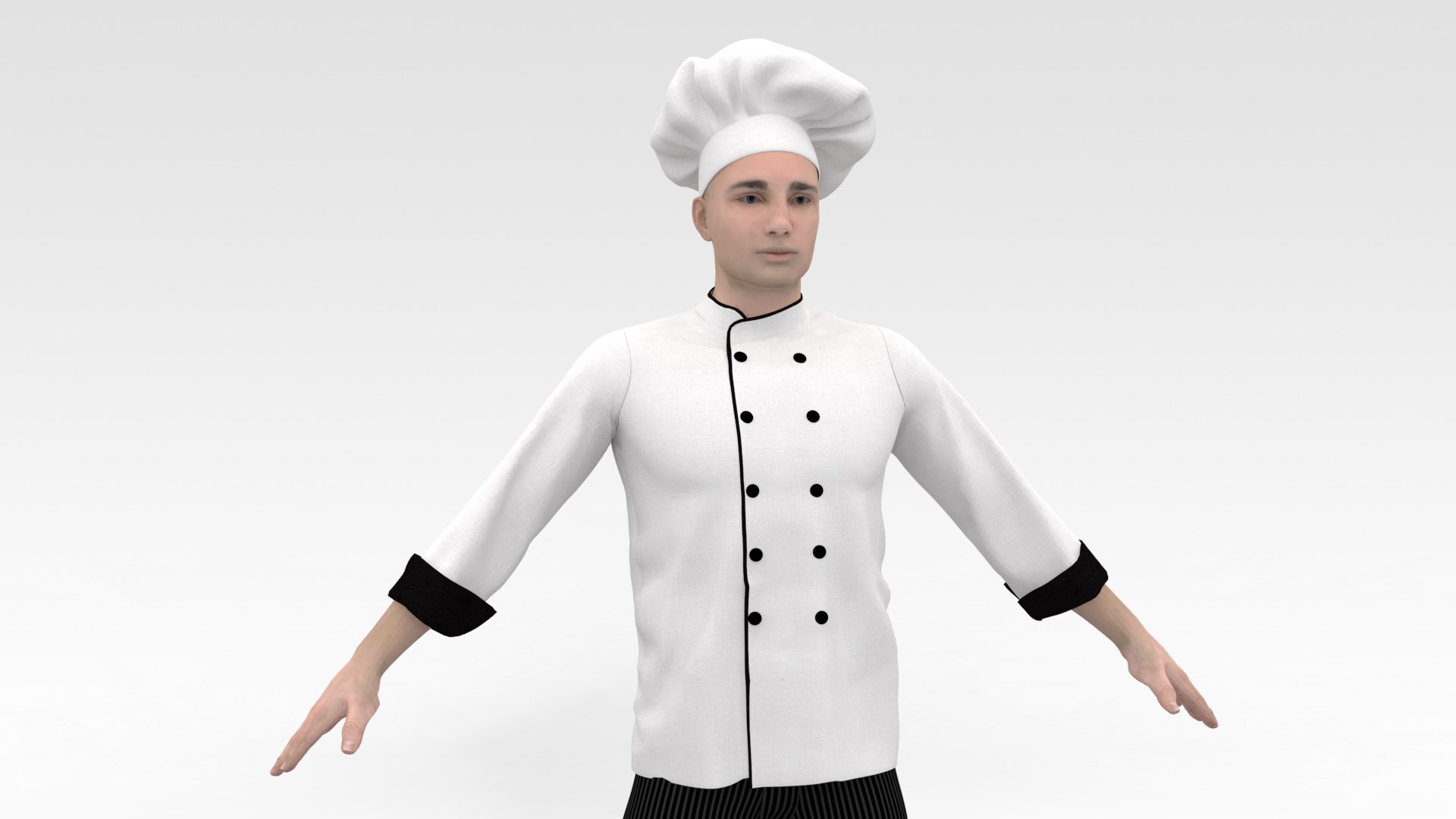 3D Male Chef Model - TurboSquid 1820387