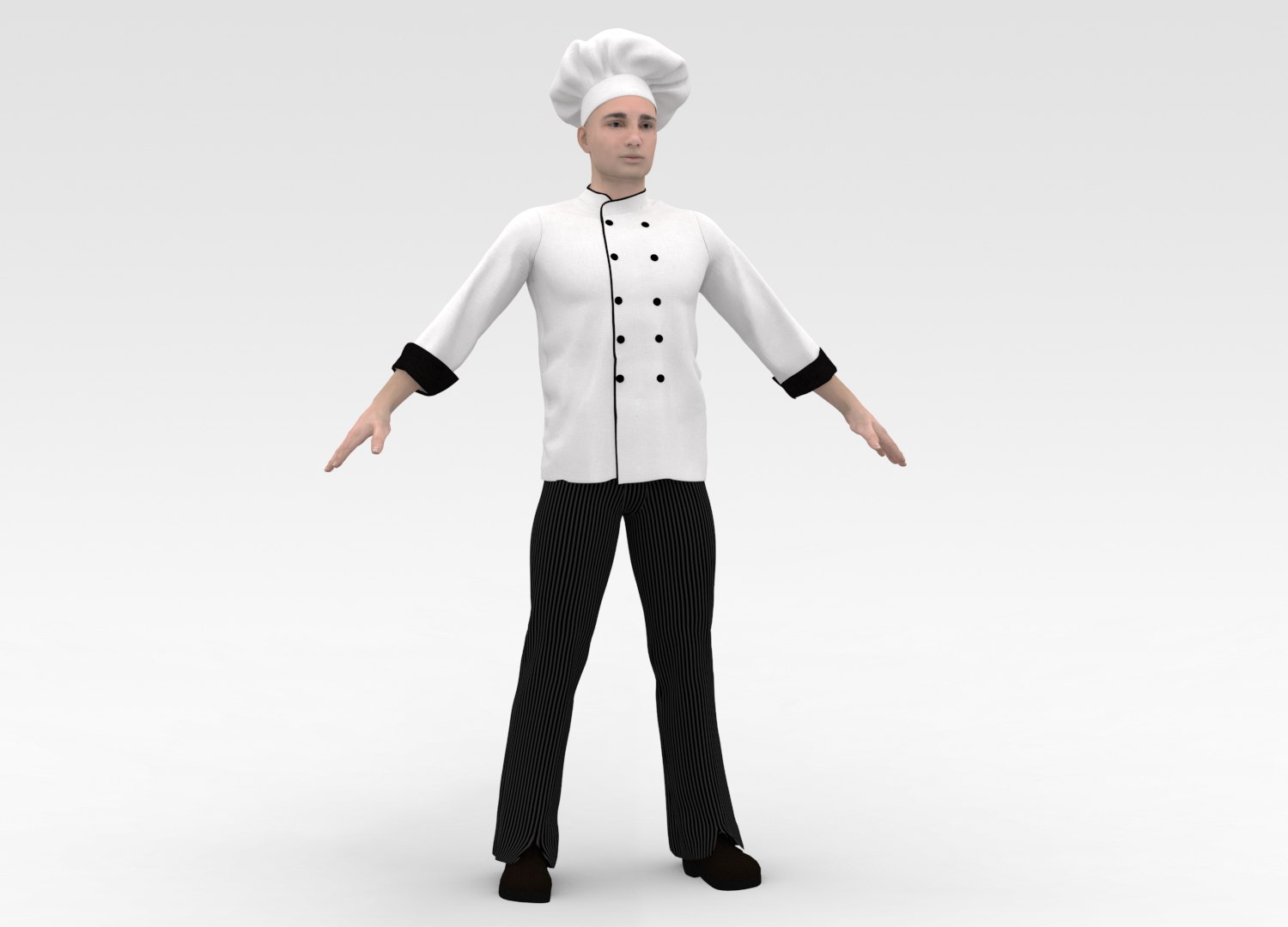3D Male Chef Model - TurboSquid 1820387