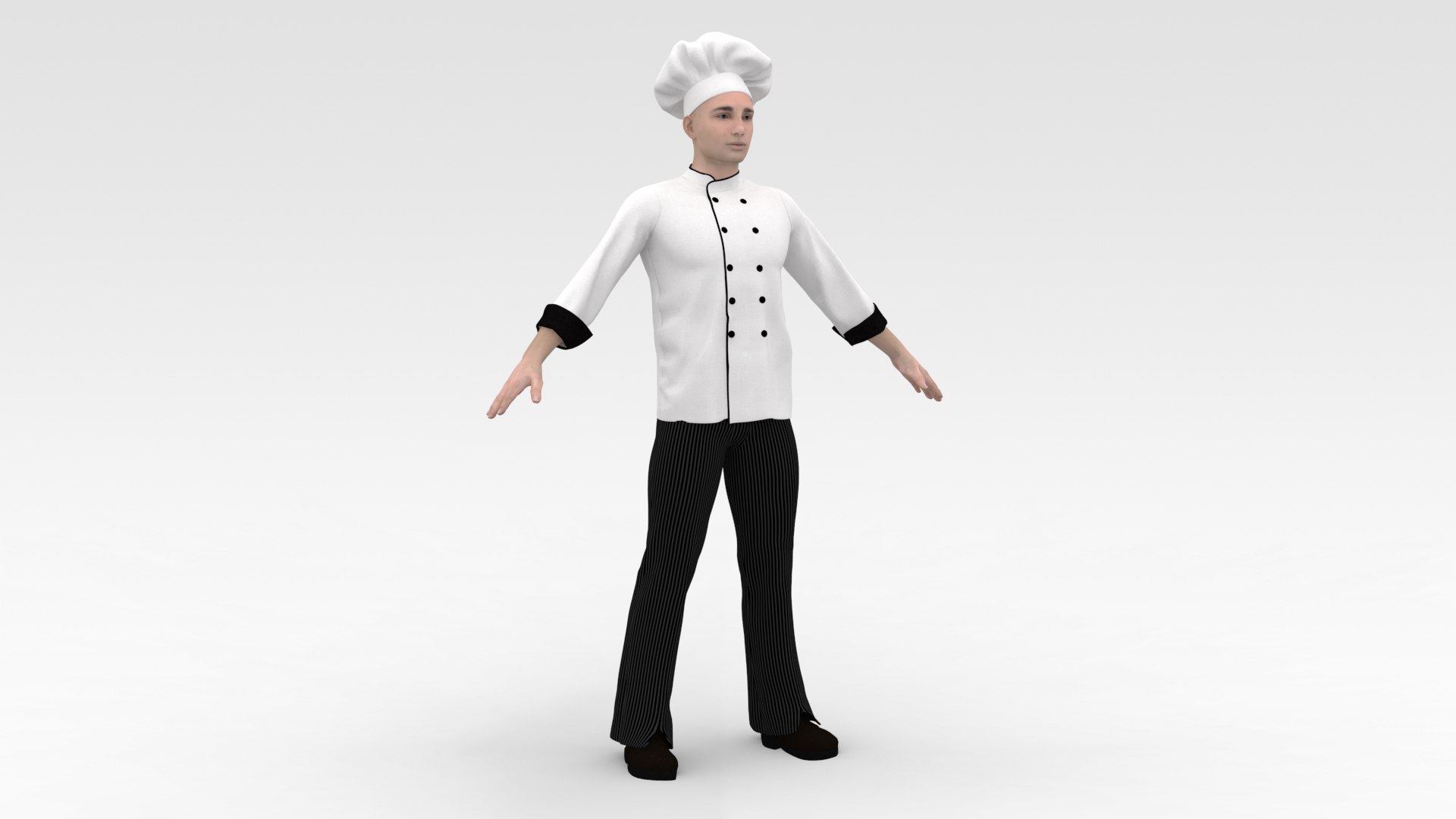 3D Male Chef Model - TurboSquid 1820387