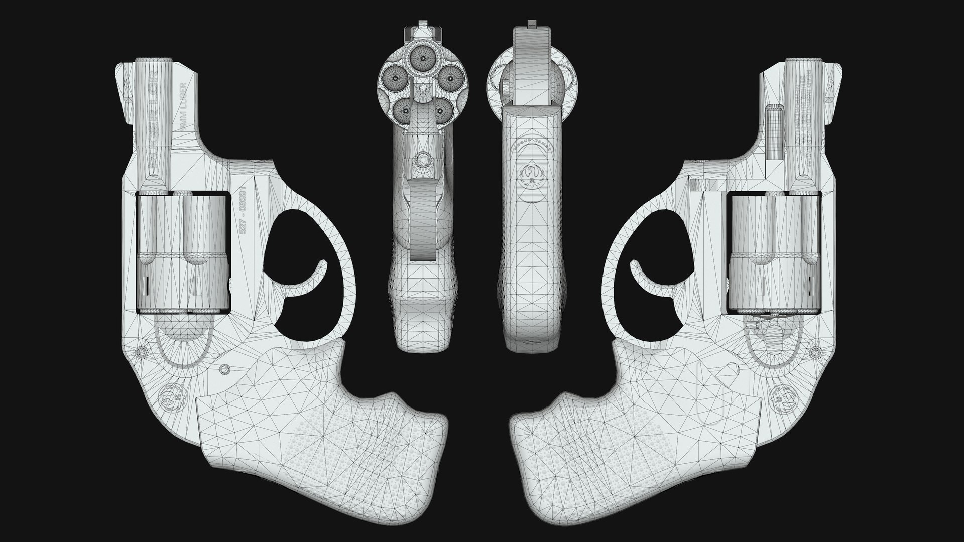 3D model Ruger LCR 9mm Low-poly - TurboSquid 1852863