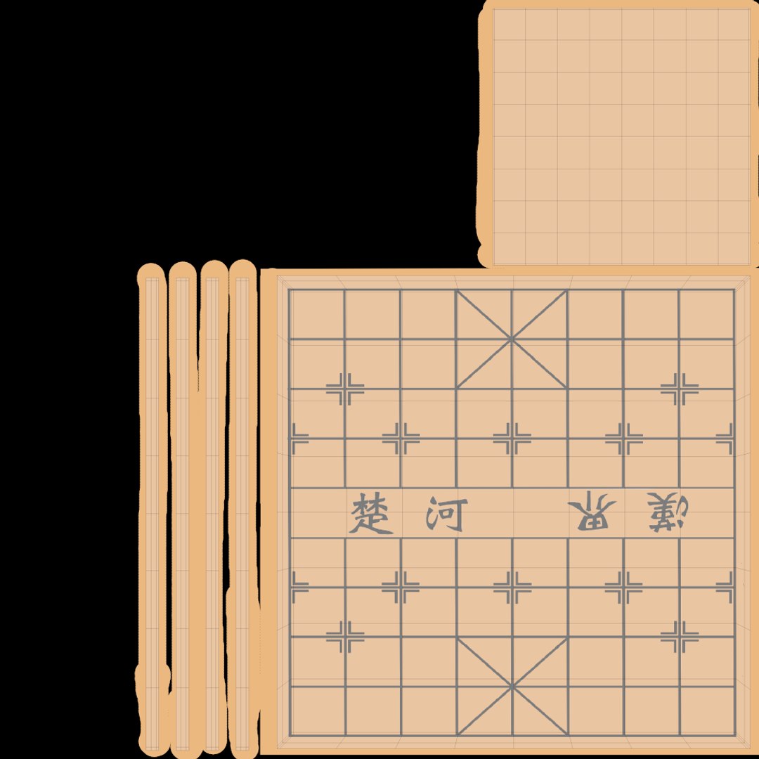 Chinese Chess Board Xiangqi Model - TurboSquid 1501663
