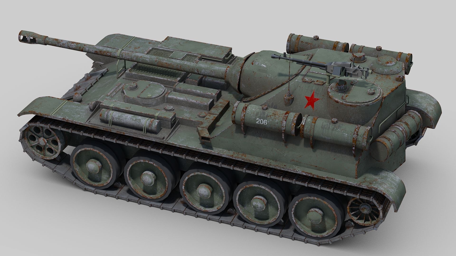SU 101 Uralmash 3D Model - TurboSquid 1905317