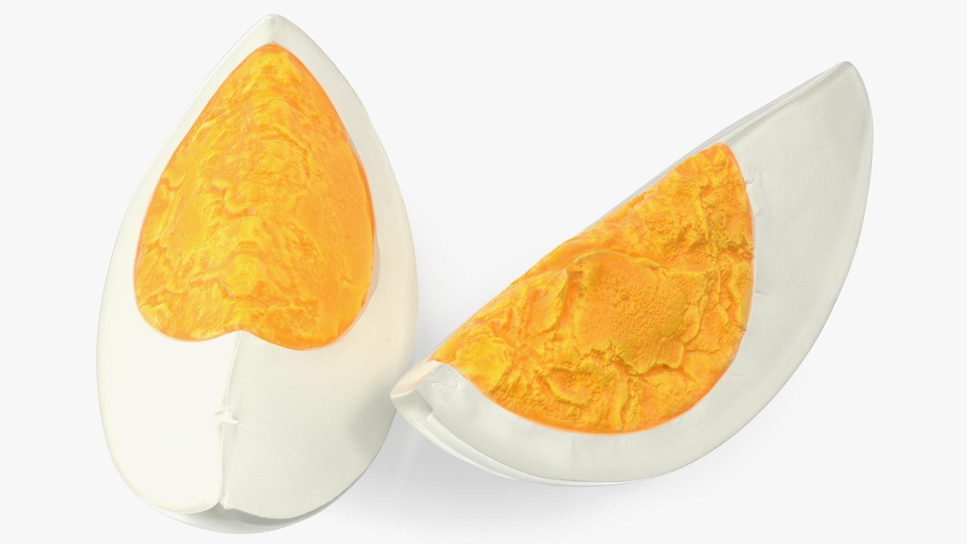 3D Hard Boiled Egg Quarters model - TurboSquid 1975145