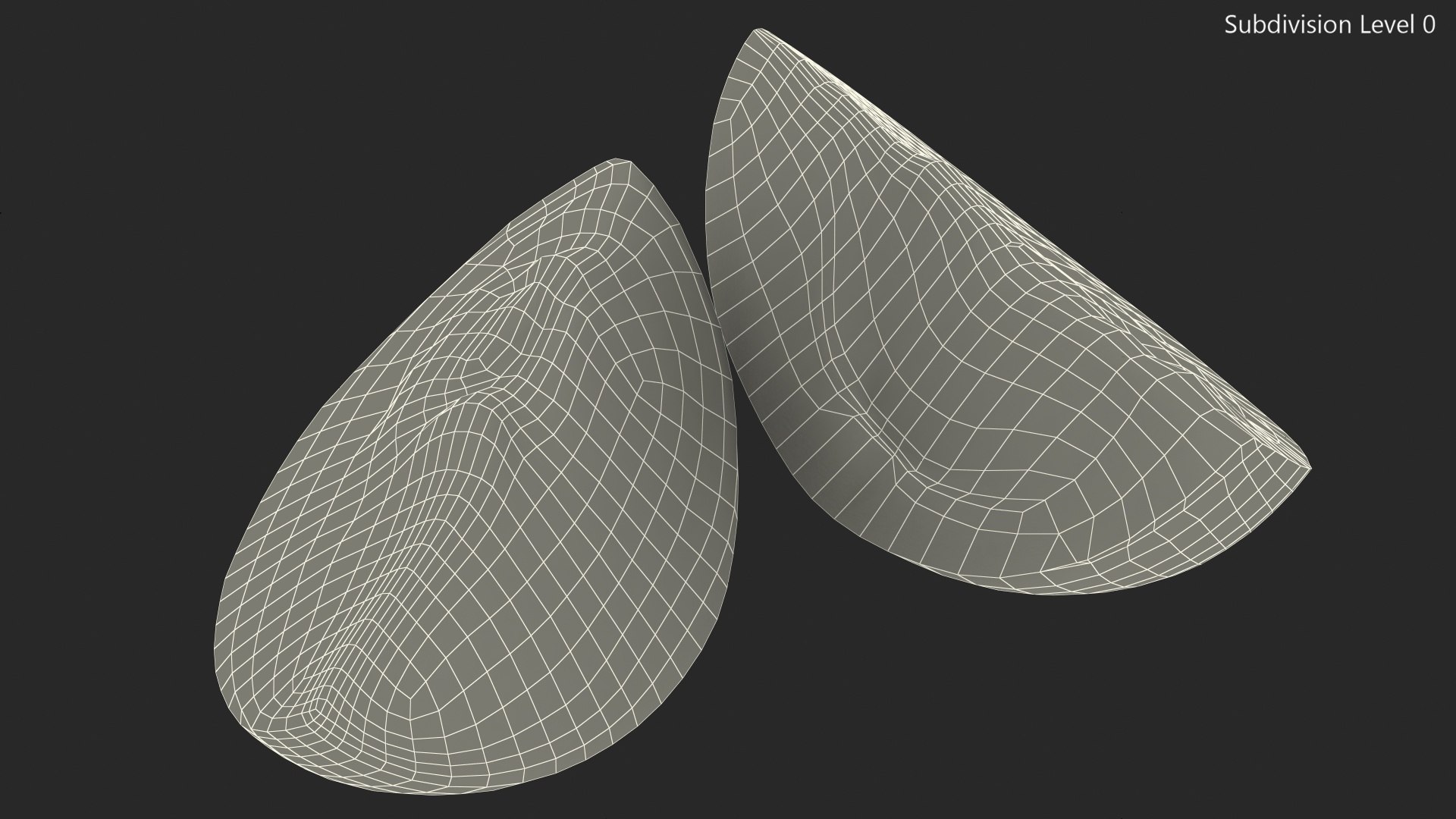 3D Hard Boiled Egg Quarters Model - TurboSquid 1975145