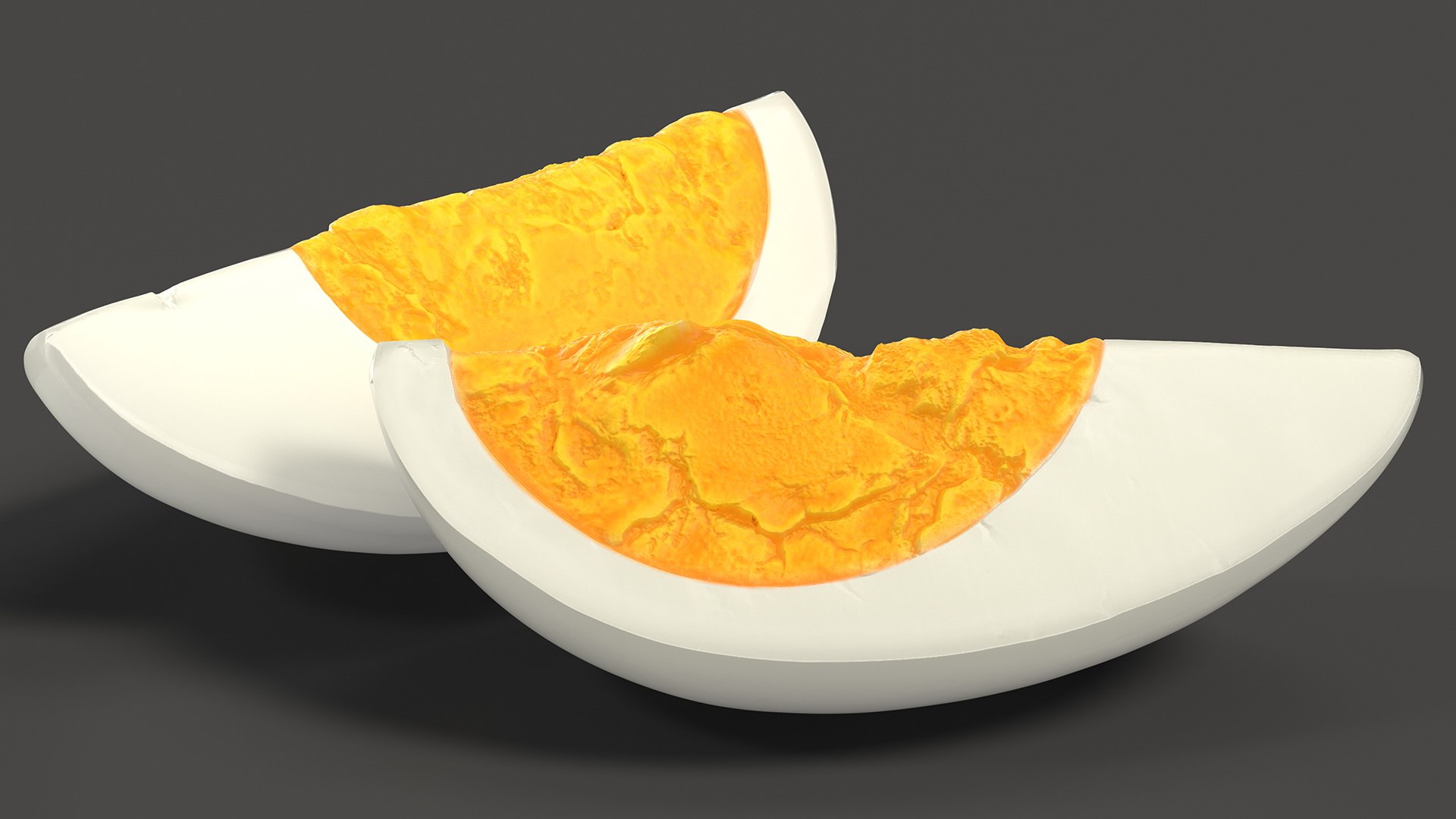 3D Hard Boiled Egg Quarters Model - TurboSquid 1975145