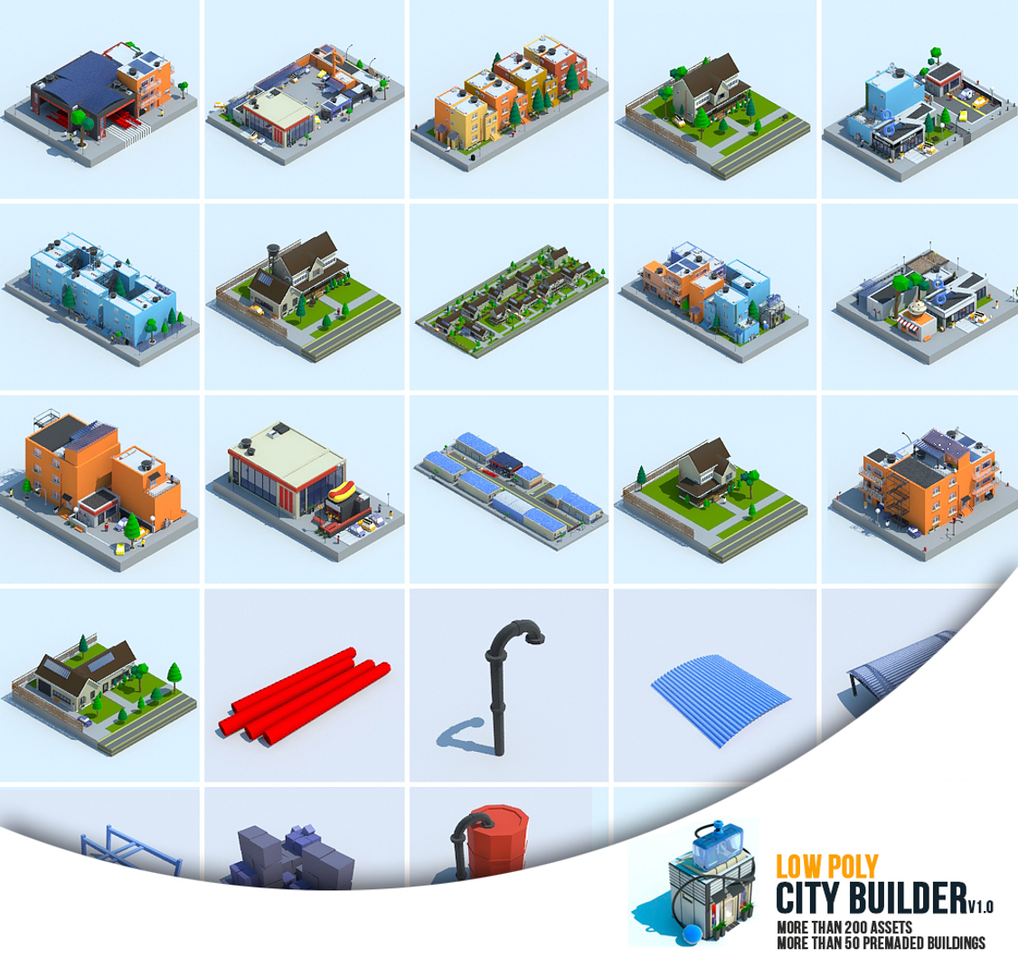 3d city builder model