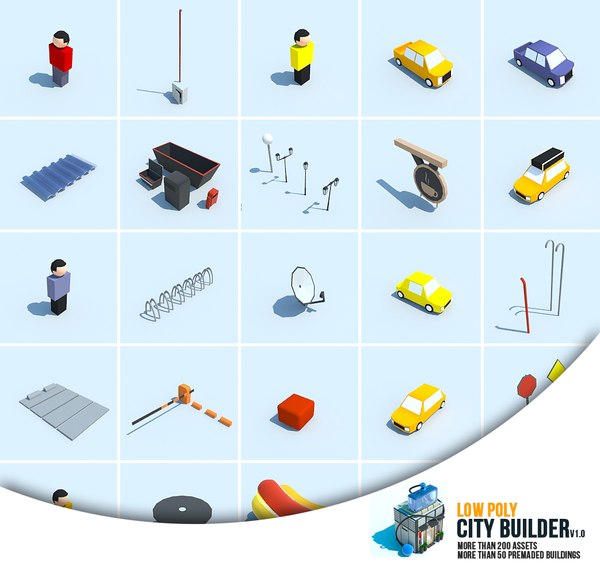 3d city builder model