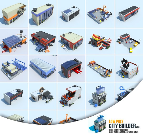 3d city builder model