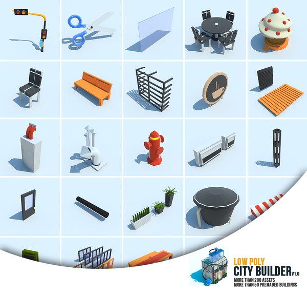 3d city builder model