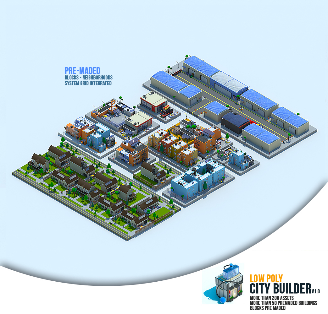 3d city builder model
