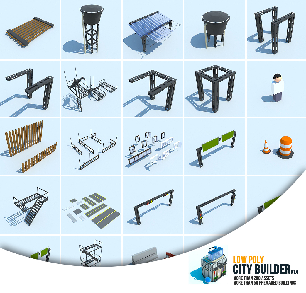 3d city builder model