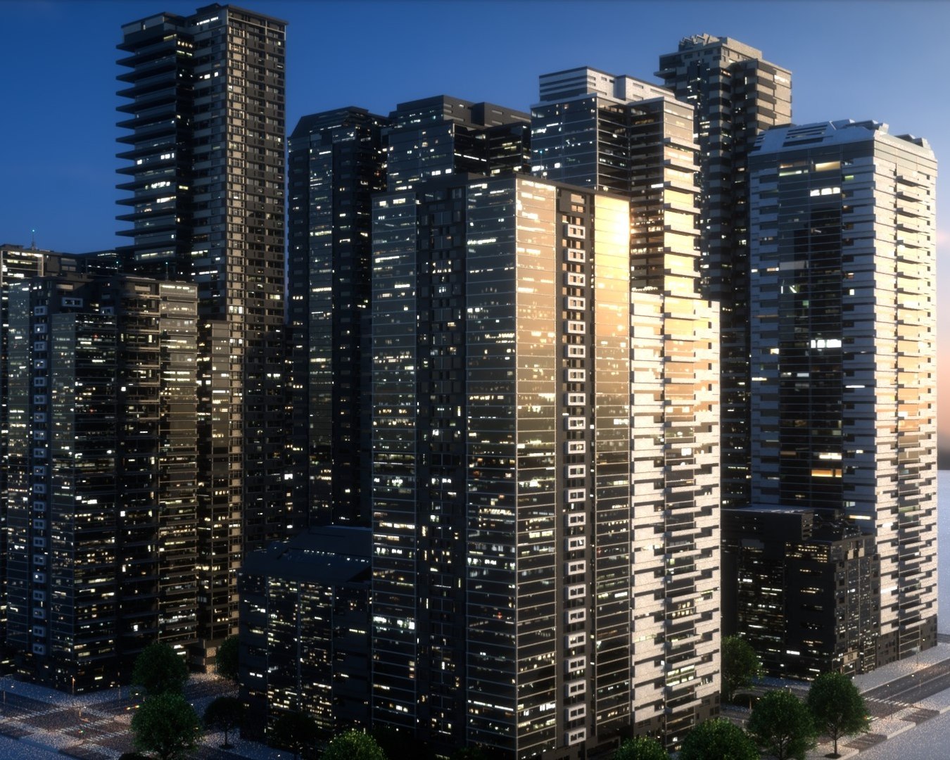 City Block Type B24 3D Model - TurboSquid 2092354