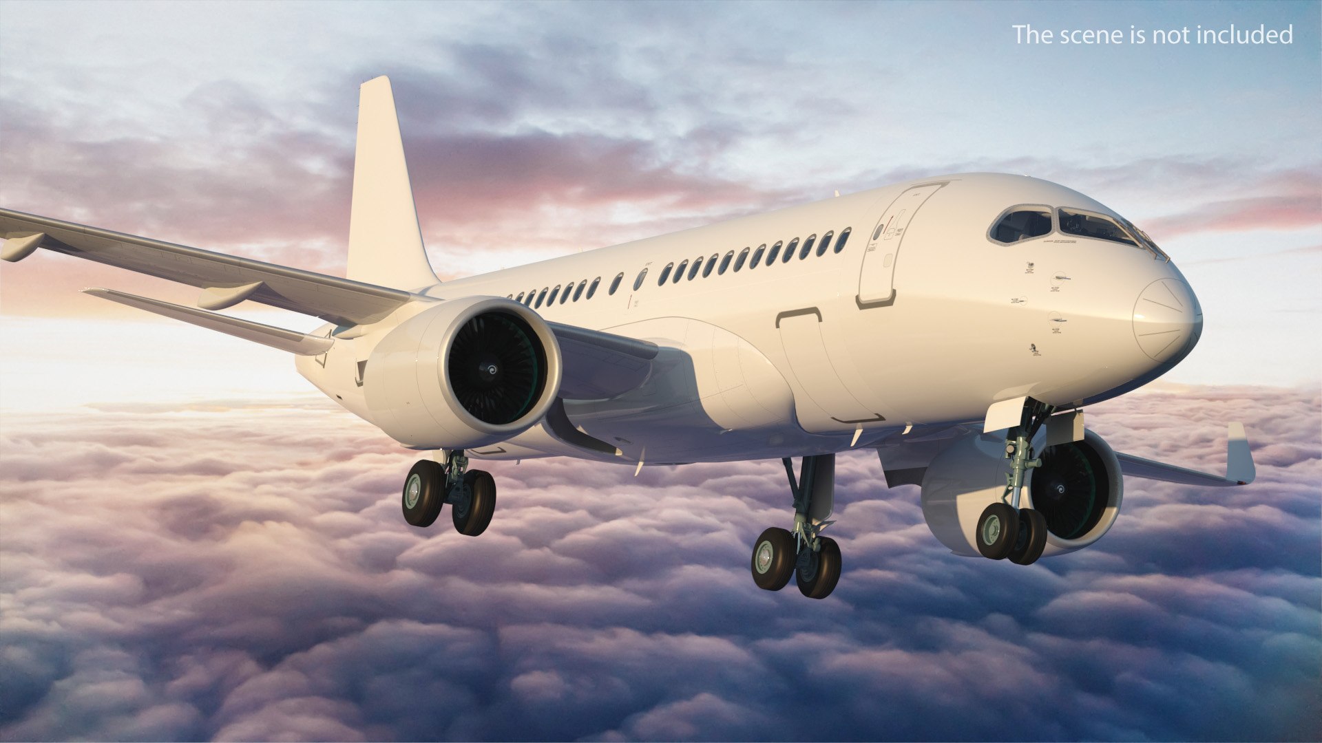 3D airbus a220 100 interior - TurboSquid 1610996