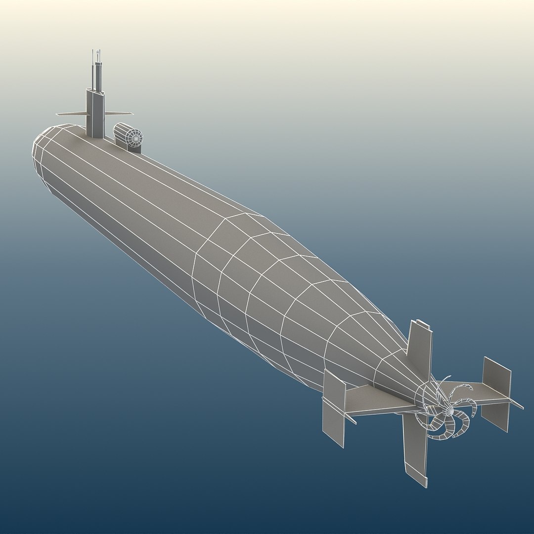 s submarine georgia ssgn-729 3d max